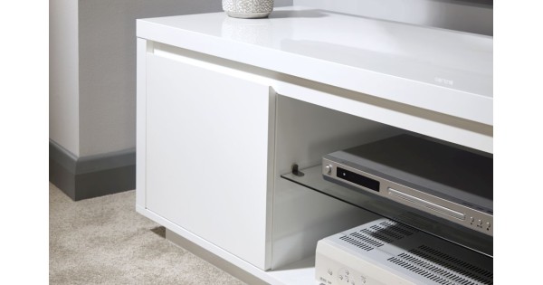 Ultra-Modern White High Gloss Polar LED Living Room TV Unit