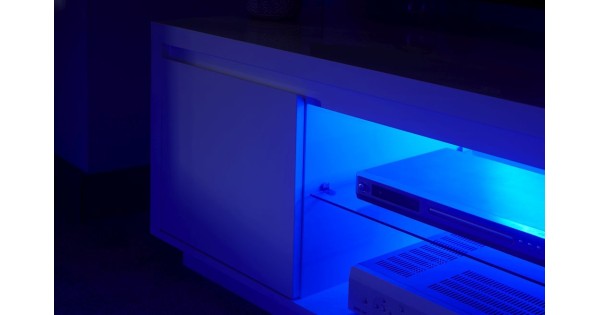 Ultra-Modern White High Gloss Polar LED Living Room TV Unit