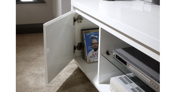 Ultra-Modern White High Gloss Polar LED Living Room TV Unit